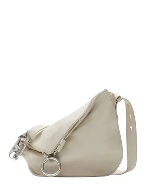 Burberry Knight Small Leather Shoulder Bag - White