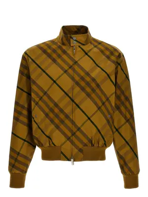Burberry Check Print Jacket - Yellow