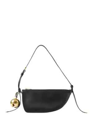 Burberry Mini Leather Shoulder Bag - Black