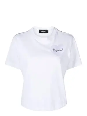Dsquared2 Boxy Fit Cotton T Shirt - White