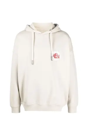 Emporio Armani Logo Cotton Hoodie - White