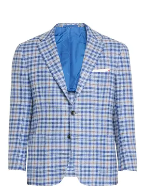Kiton Graph Check Sport Coat - Blu