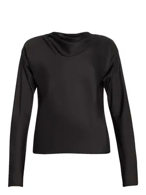 A.L.C. Georgia Cowl-neck Top - Black