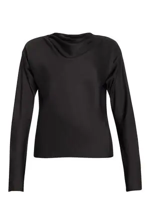 A.L.C. Georgia Cowl-neck Top - Black