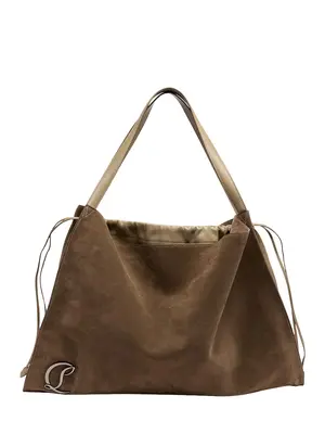 CHRISTIAN LOUBOUTIN Christian Louboutin Le 54 Suede Tote Medium Gray