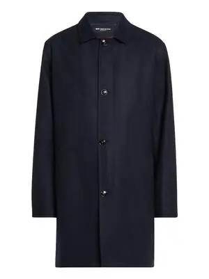 Kiton Cashmere Concealed-zip Car Coat - Navy
