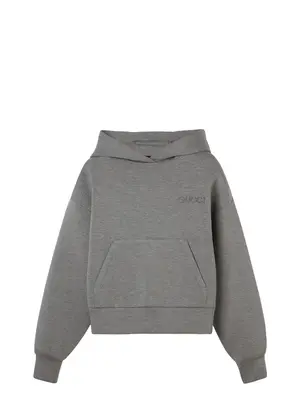 Gucci Viscose Jersey Hooded Sweatshirt - Grey