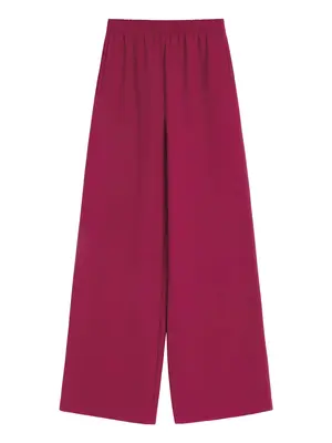 Valentino Garavani Silk Wide-leg Trousers - Red