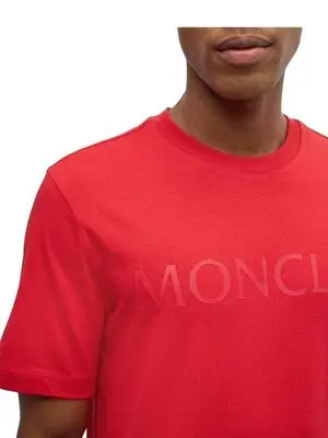 Moncler Apos;s Laminated Logo T-shirt - Red