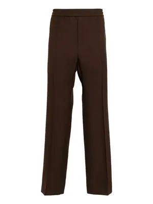 Gucci Stripe-detail Cotton Trousers - Brown