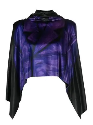 Loewe Abstract-print Draped Top - Purple
