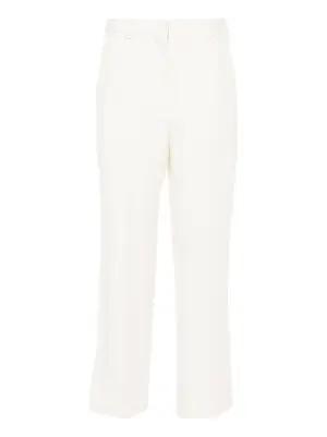 TOTEME Straight-leg Cropped Trousers - White
