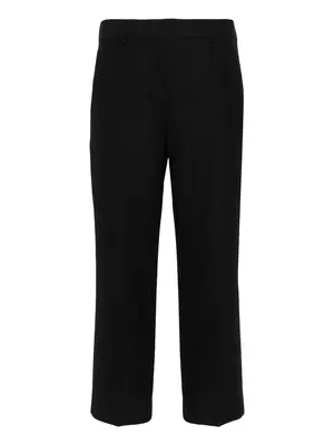 TOTEME Pressed-crease Cropped Trousers - Black