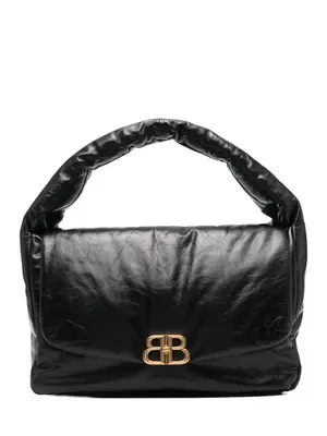 Balenciaga Large Monaco Shoulder Bag - Black