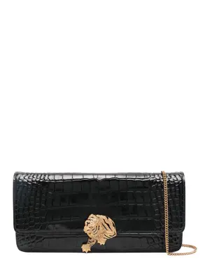 Roberto Cavalli Logo-plaque Clutch - Black
