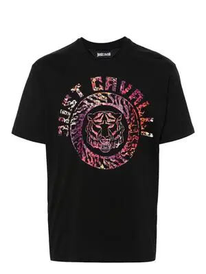 Just Cavalli Tiger Head-print T-shirt - Black
