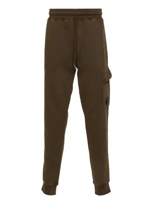 C.P. COMPANY Lens-detail Fleece Track Pants - Green