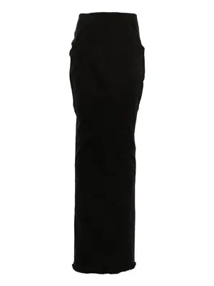 ENTIRE STUDIOS Channel Denim Maxi Skirt - Black
