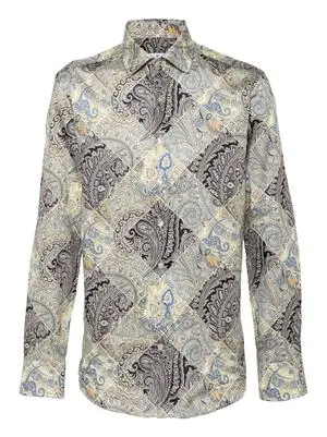 Etro Paisley-print Cotton Shirt - Blue