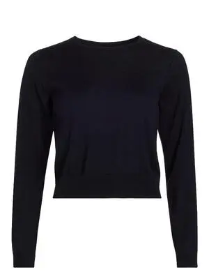 NILI LOTAN Oriana Wool Crewneck Sweater - Midnight
