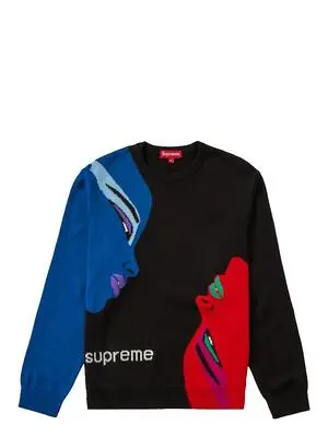 Supreme Faces Sweater - Black