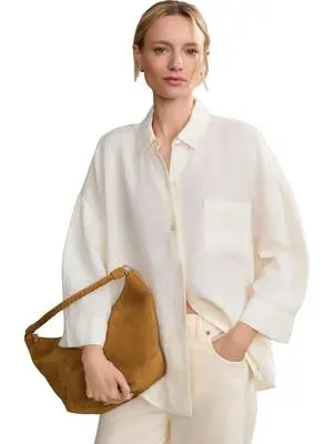 Jenni Kayne Linen Logan Shirt - Ivory