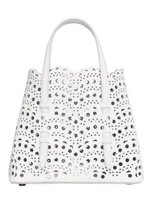 Alaïa Mina 20 Leather Top Handle Bag - White