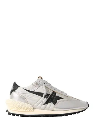 GOLDEN GOOSE Running Marathon Metallic Sneakers - Silver