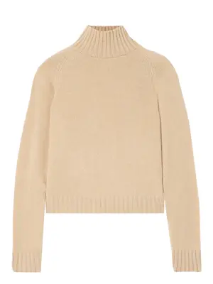 THE ELDER STATESMAN Cashmere Turtleneck Sweater - Brown