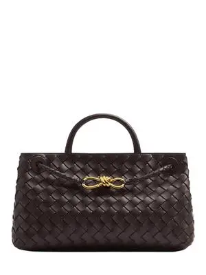 BOTTEGA  VENETA East-west Intrecciato Andiamo Top Handle Bag - Fondant