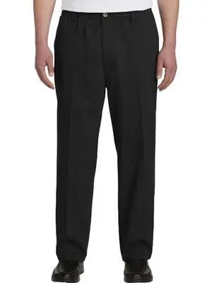 HARBOR BAY BY DXL Harbor Bay By DXL Elastic-Waist Pants Black