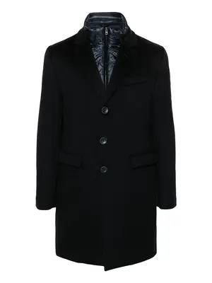 Herno Layered Single-breasted Coat - Blue