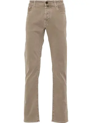 Jacob Cohen Bard Mid-rise Straight-leg Jeans - Neutrals