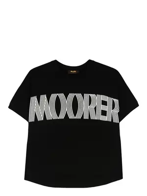 MOORER Olisa-jfl Logo-appliqué T-shirt - Black
