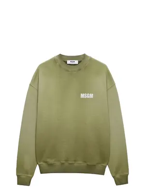 MSGM MSGM Logo-Printed Sweatshirt Green