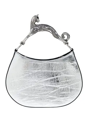 LANVIN Lanvin Medium Cat-Handle Tote Bag Silver