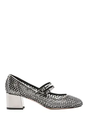 LE SILLA 50mm Danielle Mary Jane Pumps - Silver