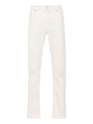 Jacob Cohen Bard Mid-rise Straight-leg Jeans - White