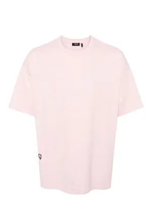 FIVE CM Heart-patch Cotton T-shirt - Pink