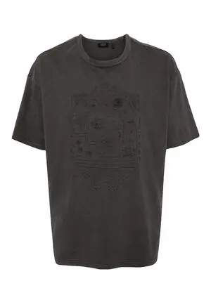 FIVE CM Embroidered-design Cotton T-shirt - Grey