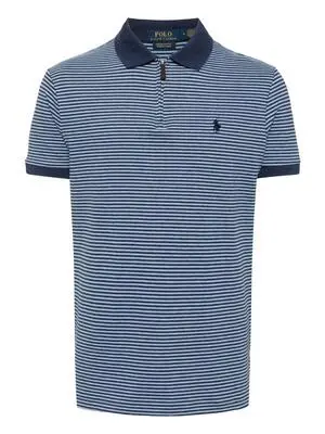 Polo Ralph Lauren Striped Cotton-blend Polo - White