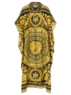 Versace Printed Cover-up Dress - Black
