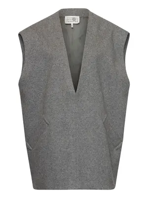 MAISON MARGIELA Mélange Felted Vest - Grey