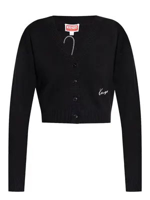 KENZO Kenzo Embroidered Wool Cardigan