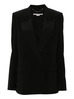 Stella McCartney Double-breasted Twill Blazer - Black