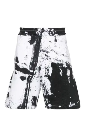 Alexander McQueen Alexander Mc Queen Printed Organic Cotton Shorts - White