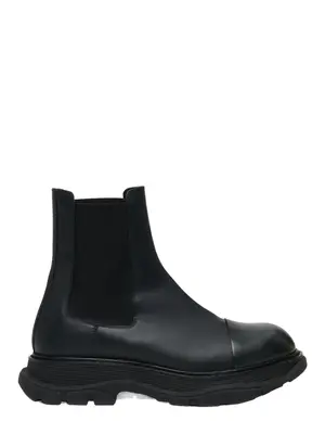 Alexander McQueen Leather Chelsea Boots - Black