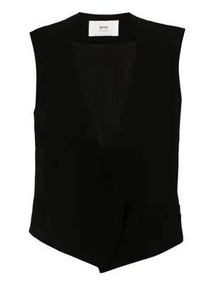 Ami Sleeveless Jacket - Black