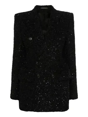 Balenciaga Wool-blend Coat - Black