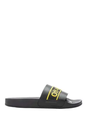 Off-White Industrial Belt Slides - Black/yellow
